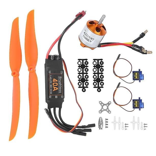 2024 Rc Plane Motor Kit: A2217 1100kv Brushless Motor, 40a Esc, Sg90 9g ...