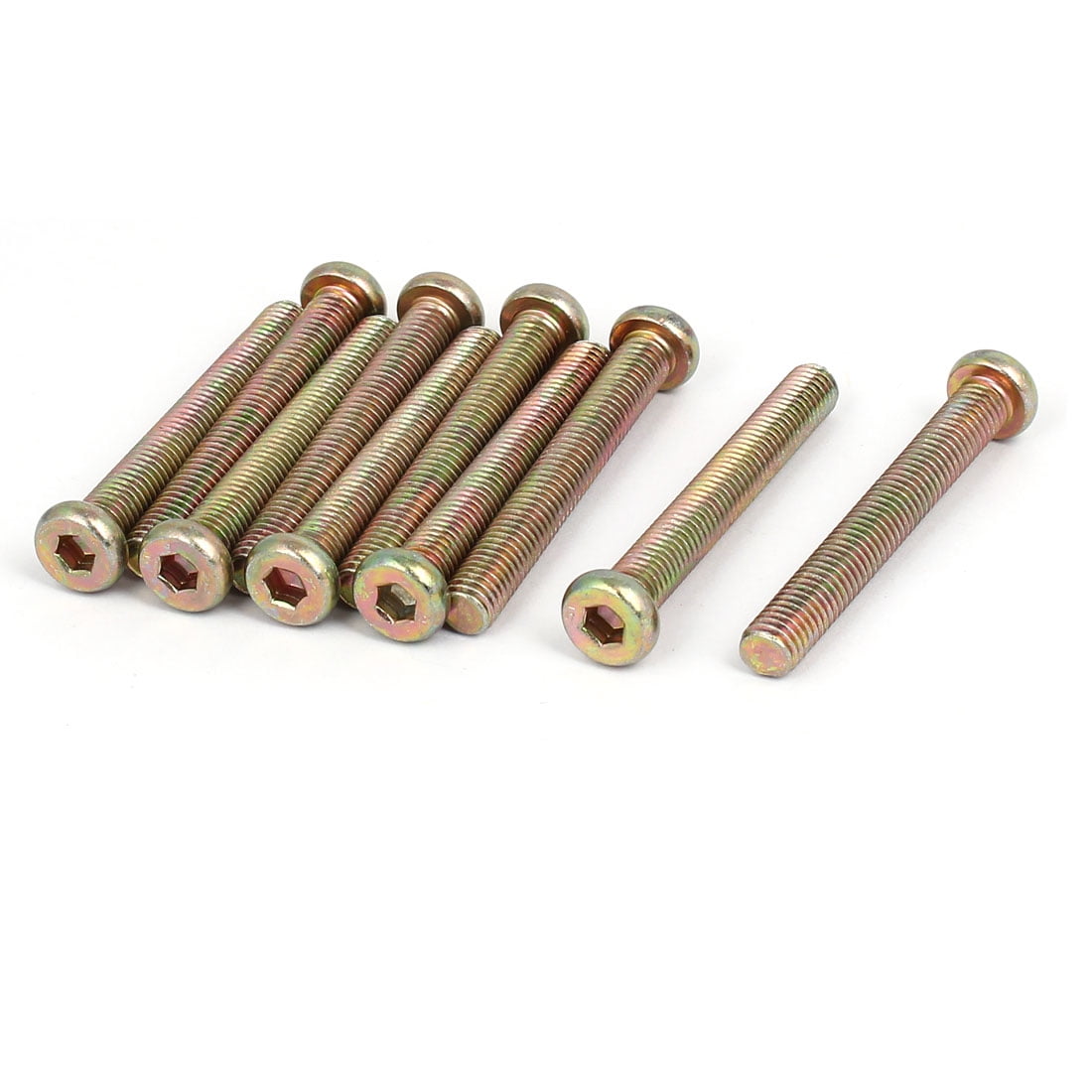 M8 x 60mm Fully Thread Hex Socket Drive Flat Head Screws Bolts ...