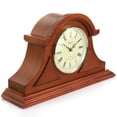 Bedford Clock Collection Mahogany Cherry Mantel Clock with Chimes ...