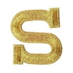 Alphabet Letter - R- Color Gold - 2" Block Style - Iron On Embroidered ...