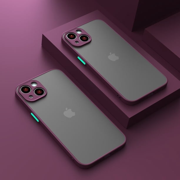 ZBK, funda cuadrada transparente para teléfono esmerilado para iPhone ...