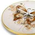 Butterflies Round Printed Wall Clocks with Hooks and Gold Stand ...
