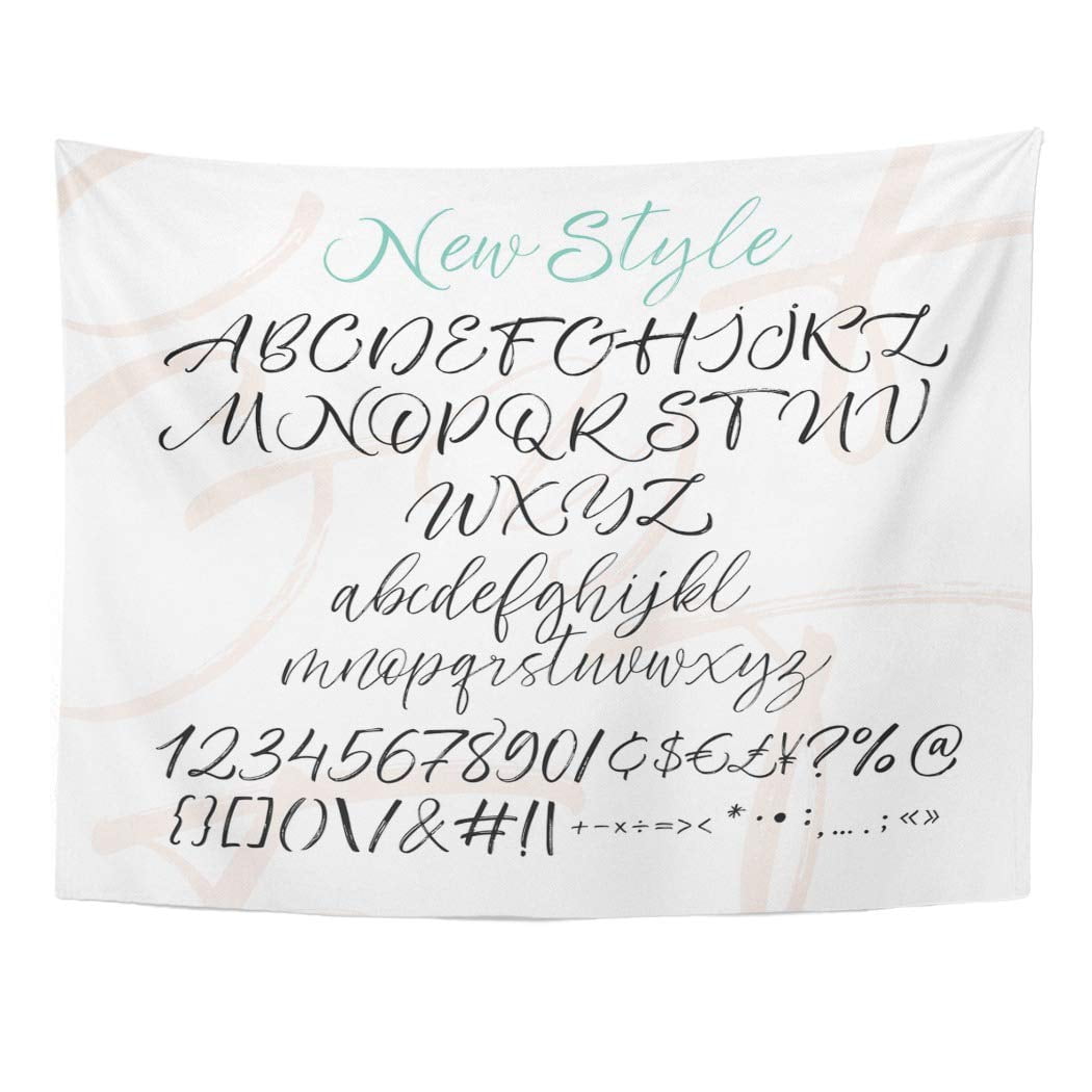 ZEALGNED Script Collection Alphabet Letters Numbers Lowercase Uppercase ...