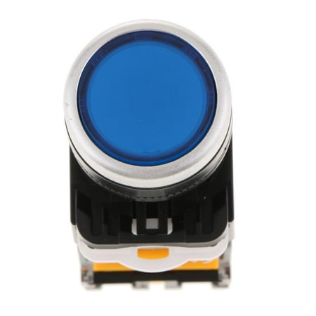 -11D 24V Push Button Switch LED Momentary Mini Push Button 1NO1NC Blue ...