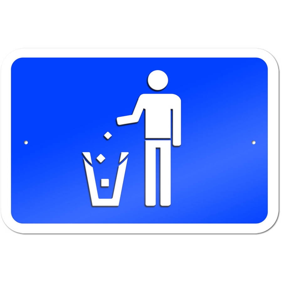 Trashcan Trash Garbage Sign - Walmart.com