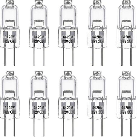 G4 Halogen Bulbs, 20 Pcs 10w 12v Halogen Light Bulbs 2 Pin Clear ...