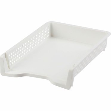 TRU RED Front Load Stackable Plastic Letter Tray White TR55255 ...
