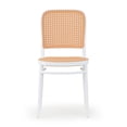 Glamour Home Balto 18.5" Plastic & Rattan Dining Chair in White (Set of ...