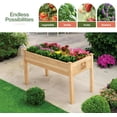 Raised Garden Bed with Legs 48x24x30 - Natural Cedar Wood Elevated ...