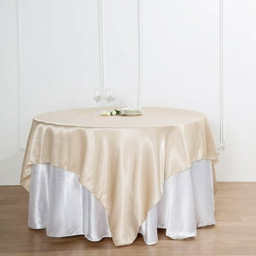 Efavormart 60" SATIN Square Tablecloth Overlay For Wedding Catering Party Table Decorations ...