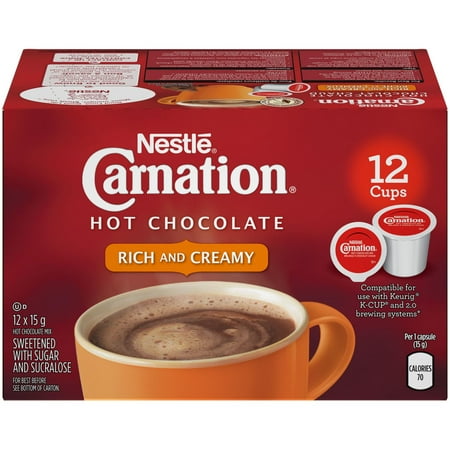 NESTLÉ® Rich and Creamy CARNATION® Hot Chocolate, 12 Capsules (12 x 15 ...