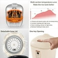 CHACEEF Mini Rice Cooker 2-Cups Uncooked, 1.2L Portable Non-Stick Small ...