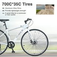 Ecarpat, 700C Hybrid Road Bike, Shimano 7 Speed, Aluminum Alloy Frame ...