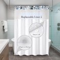 Zrodlmo No Hook Fabric Shower Curtain with Snap-in Liner, Floral ...