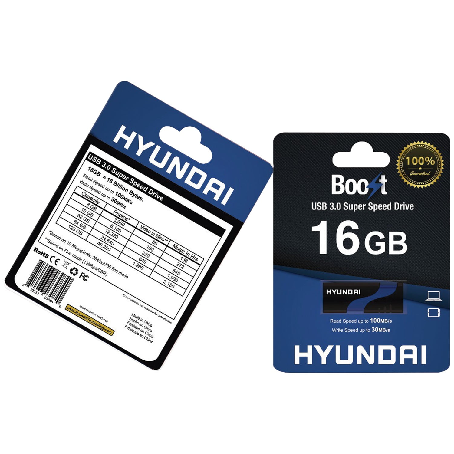 Hyundai Technology U3BT/16B 16GB Hyundai Boost USB 3.0 Flash Drive ...
