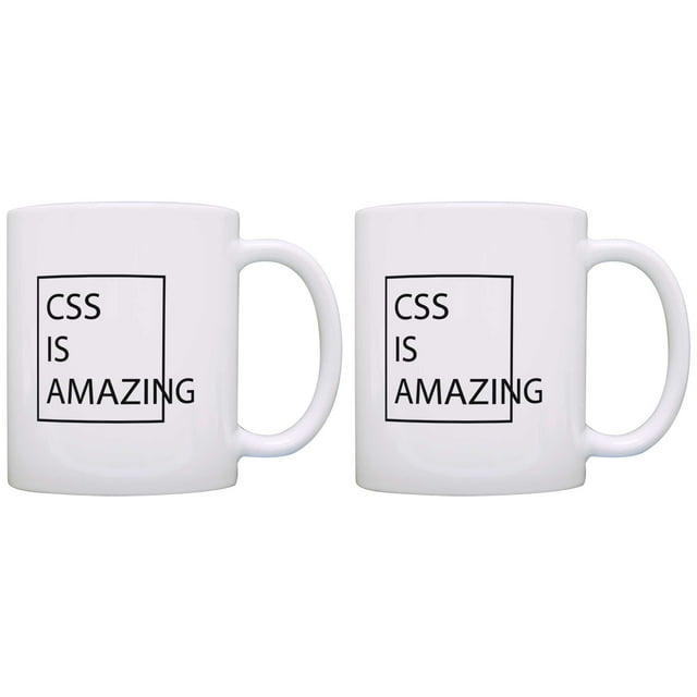 ThisWear Programmer Gifts CSS is Amazing Office Gifts Coworker 11 ounce 2 Pack Coffee Mugs ...