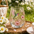 2026 Garden Hummingbird Morning Bliss Glass Tea Cup,Hummingbird Floral ...
