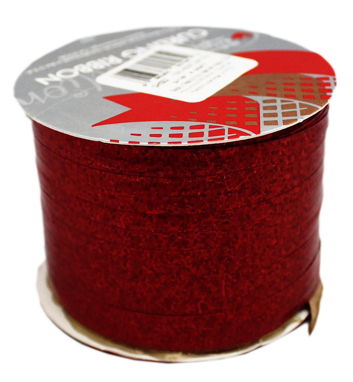 Hollywood Ribbon Industries Glittery Red Colored Curling Ribbon ...