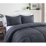 Messy Bed Washed Cotton Comforter Mini Set, Twin, Grey - Walmart.com