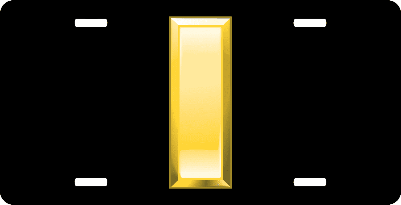 Air Force Second Lieutenant Officer Rank Insignia License Plate ...