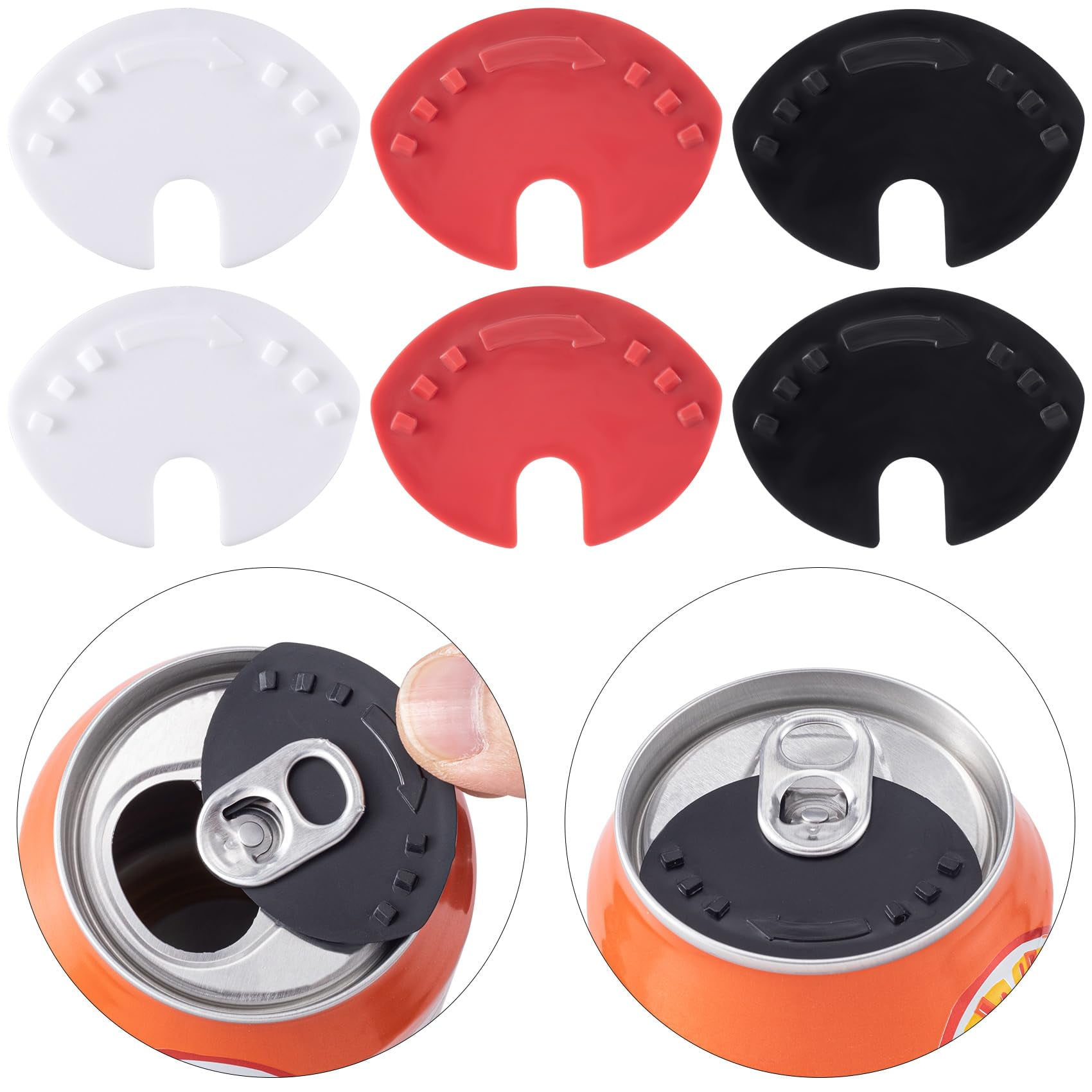 Tapas para latas de refresco, 6 uds., cubiertas de latas de plástico ...