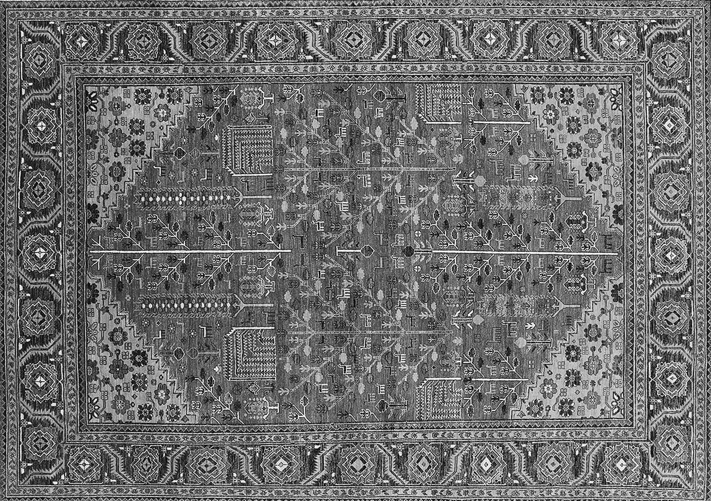 Ahgly Company Indoor Rectangle Oriental Gray Industrial Area Rugs, 6' x ...