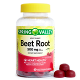 Spring Valley Beetroot Dietary Supplement Gummies, Cherry, 500 mg, 60 ...