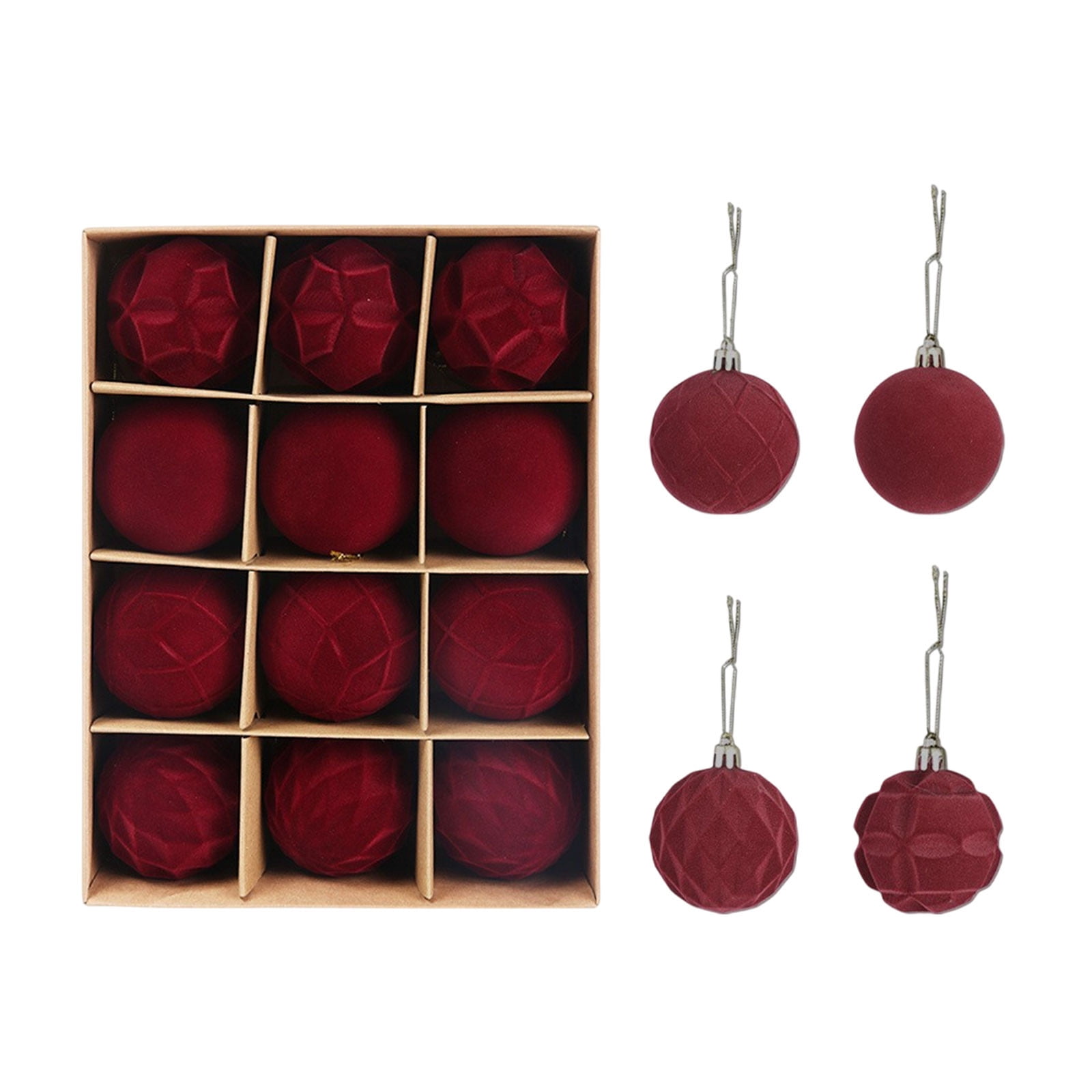 Click here for Aooww 12pcs Velvet Christmas Tree Ornaments Set  D... prices