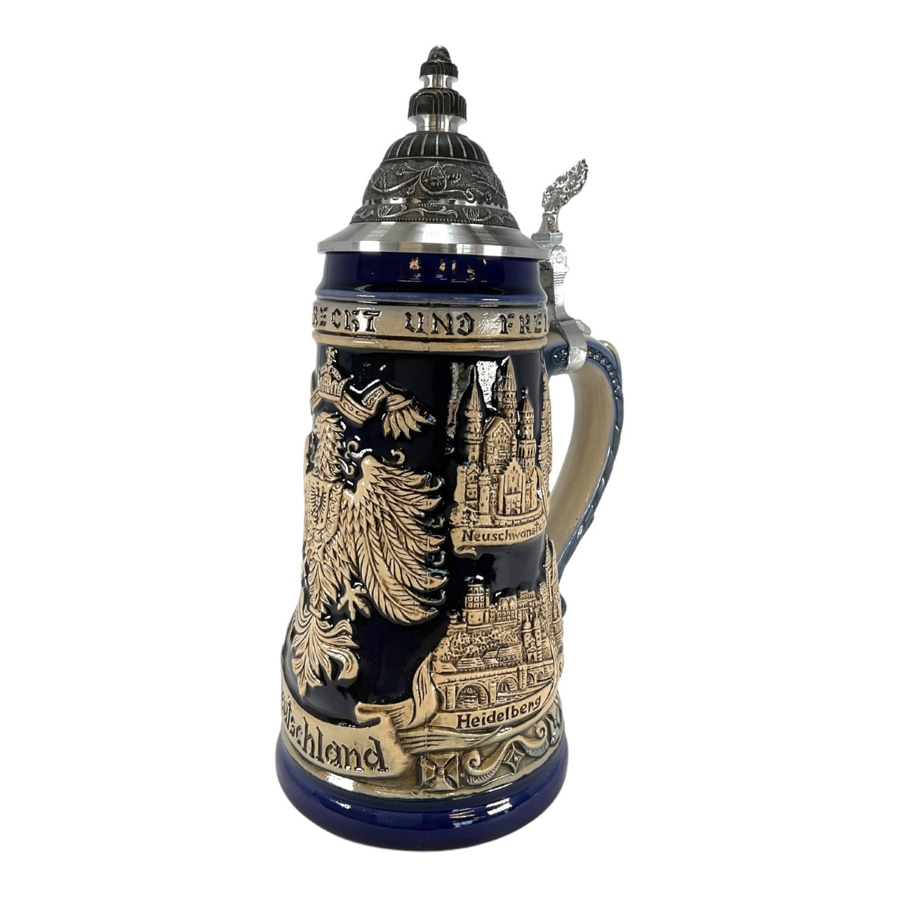 Germany Eagle City Panorama Rustic Blue LE German Stoneware Beer Stein ...