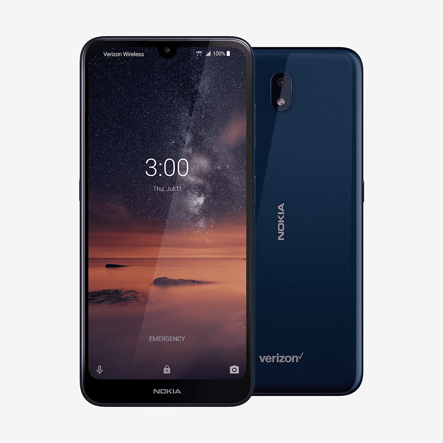 Pre-Owned Verizon Wireless Nokia 3V 16 GB Prepaid Smartphone, Blue ...
