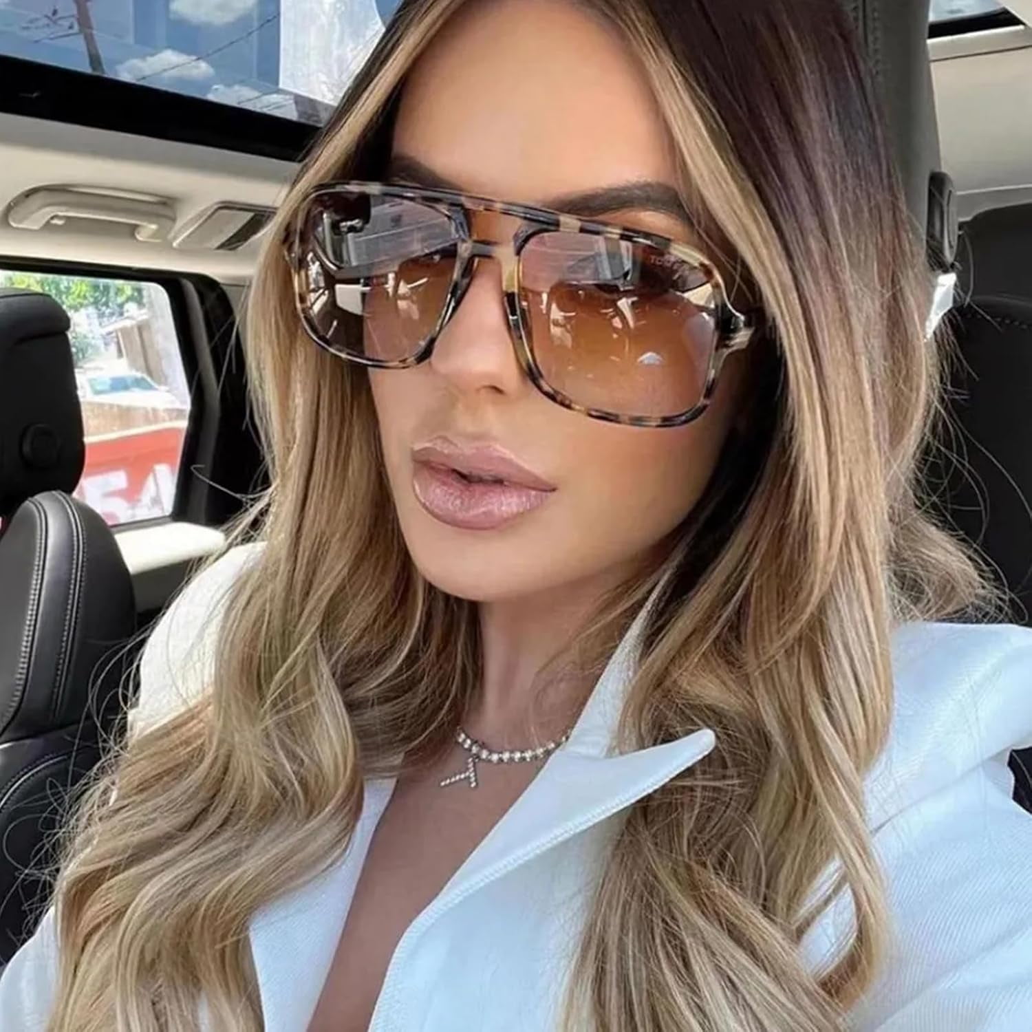 Click here for Flafree Retro Square Sunglasses For Women Men Clas... prices