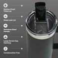 TAL Stainless Steel Mountaineer Travel Mug 20 oz Black, Double Wall ...