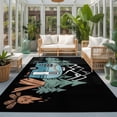 Camper 6'x9' Rug for Dining Room Table and Chair Setup, Home Mountain ...