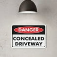 Danger Concealed Driveway Sign 12X8 Inches Metal Aluminum Signs ...