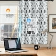 Bigfoot and Deer White Pattern Blackout Curtains,Triple Weaved Fabric ...