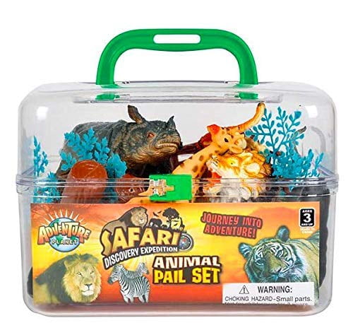 Adventure Planet Wild Animals Set with Carrying Case, 20-Piece ...
