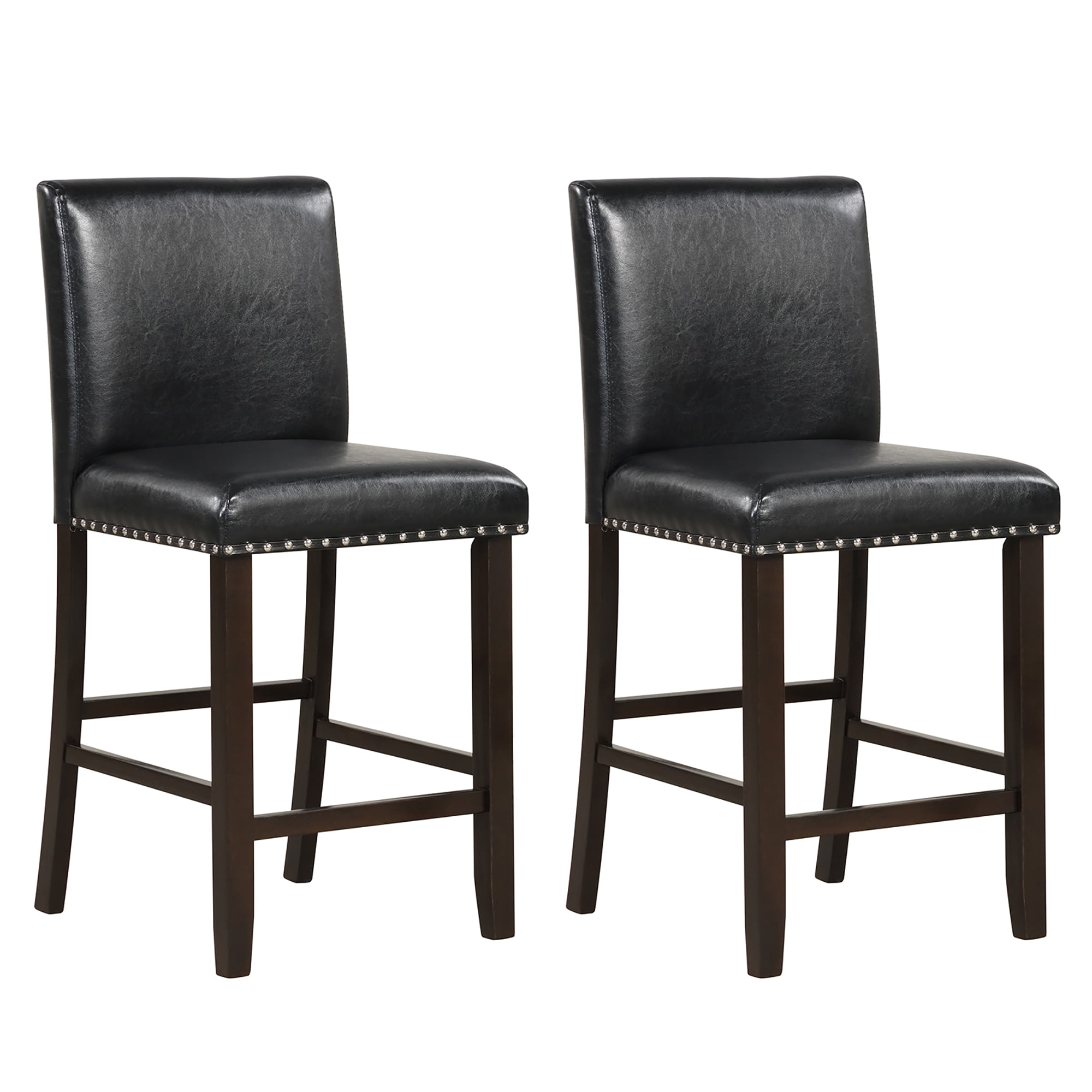 Click here for Gymax Set Of 2 Bar Stools Pvc Leather Counter Heig... prices