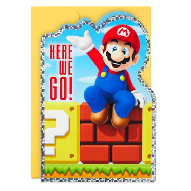 Super Mario Birthday Party Invite Postcards, 8ct - Walmart.com
