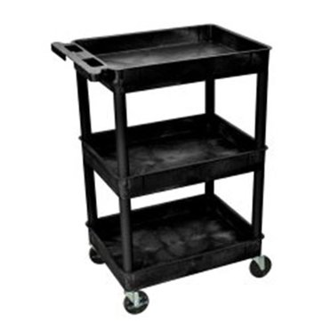 Mainstays 3-Tier Trolley Cart, Charcoal - Walmart.com