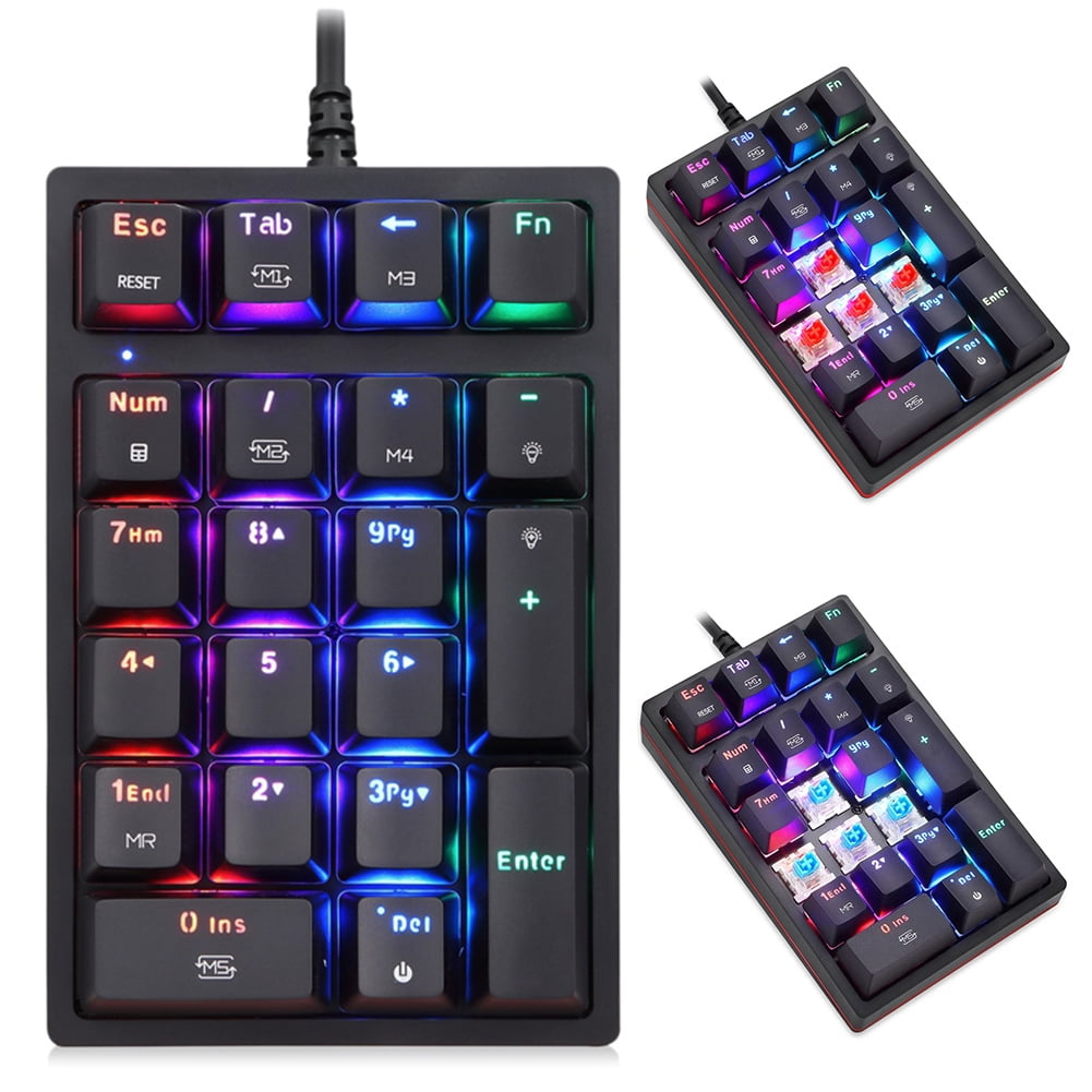 SPRING PARK K24 LED RGB Backlight Extended 21 Keys Wired Mechanical ...