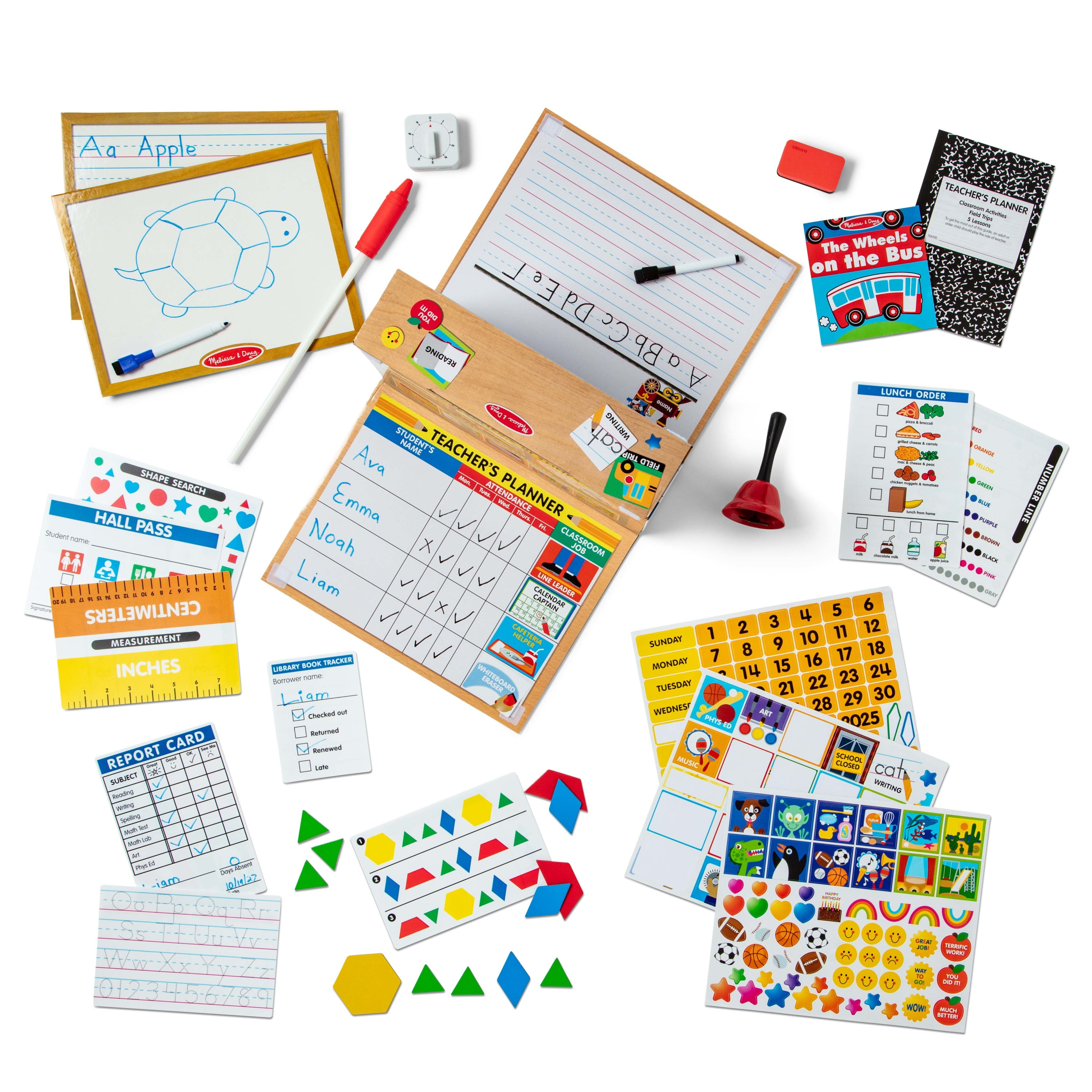 Melissa & Doug School Time! Classroom Play Set Game - Be Teacher or ...