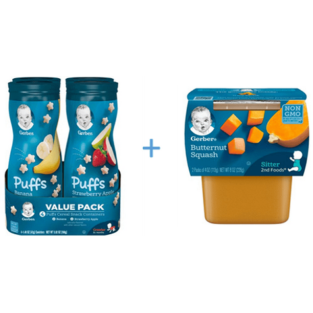 Gerber Bundle 6 Pack Stage 2 Butternut Squash and Gerber Variety pack ...
