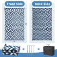 Flngr Reversible Polypropylene Outdoor Rug, 5x8 ft Waterproof Mat for ...