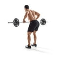 Weider 300 lb. Cast Iron Olympic Hammertone Weight Set with Standard ...
