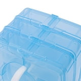Casewin 3 Tier Clear Transparent Plastic Stackable Storage Box with 18 ...
