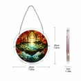 Autumn Maple Lake Suncatcher,Round Acrylic Puzzles Window Hanging ...