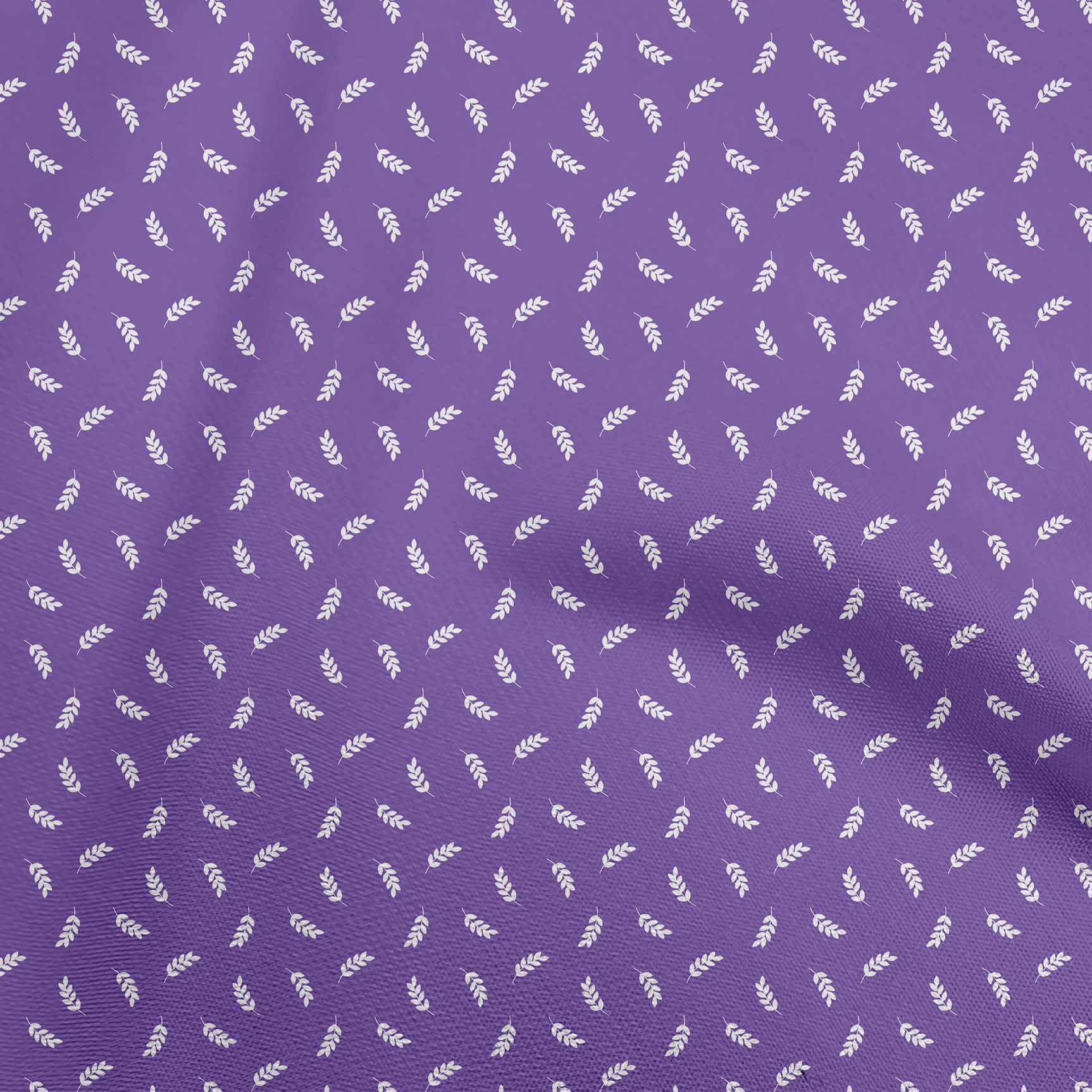 oneOone Cotton Flex Violet Fabric Leaves Diy Clothing Quilting Fabric ...