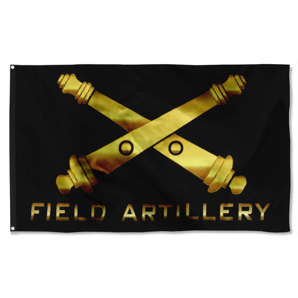Cayyon Field Artillery Black Flag 3x5Feet Military Banner with 2 Brass ...