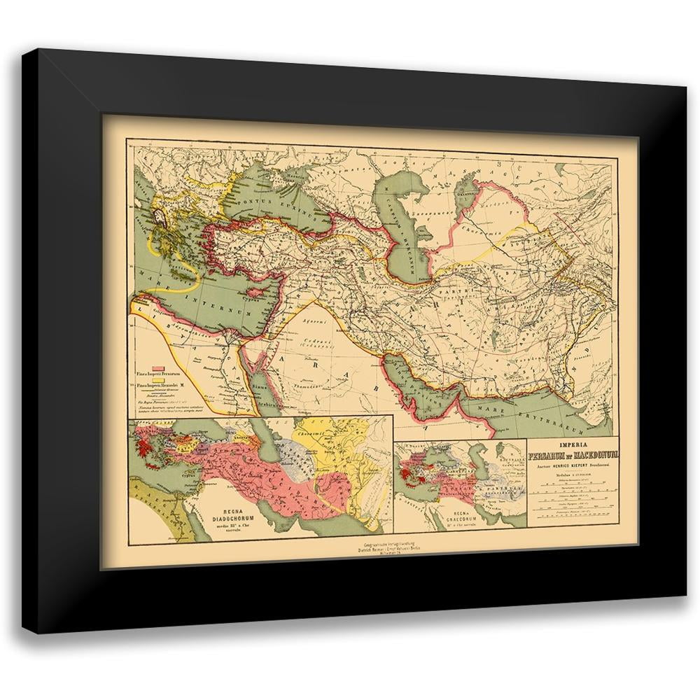 Kiepert 24x19 Black Modern Framed Museum Art Print Titled - Europe ...