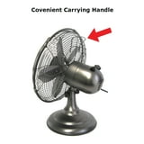 Optimus F-6212 Powerful 3 Speed 12" Portable Retro Oscillating Table ...